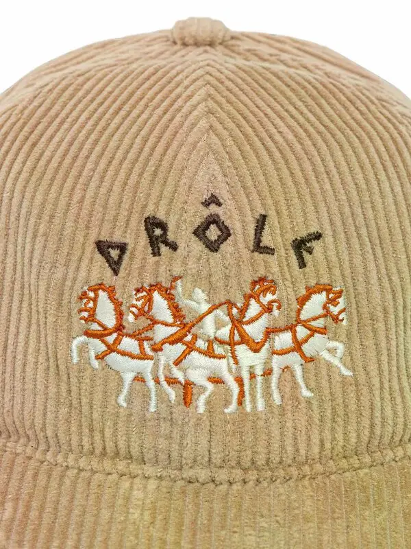 Drole De Monsieur Corduroy Embroidered Baseball Cap