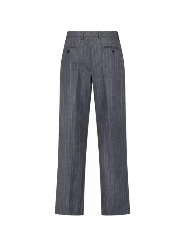 LARDINI Pinstripe-pattern Pleated Trousers