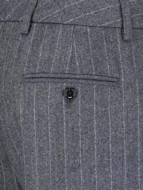 LARDINI Pinstripe-pattern Pleated Trousers