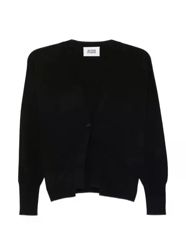 Alpha Studio Button-fastening Long-sleeve Cardigan