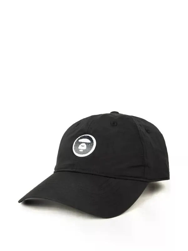 AAPE BY *A BATHING APE Moonface Logo-patch Cap - Black