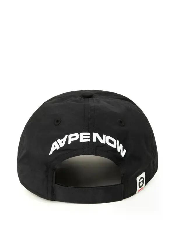 AAPE BY *A BATHING APE Moonface Logo-patch Cap - Black