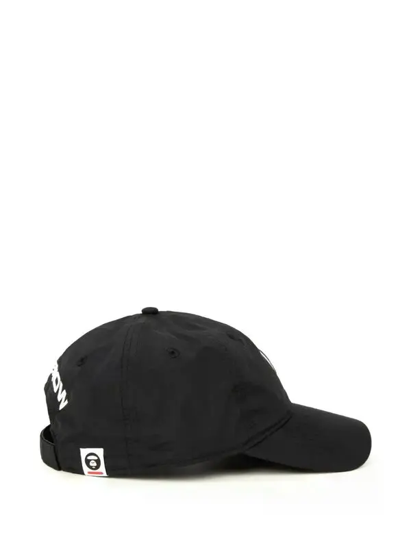 AAPE BY *A BATHING APE Moonface Logo-patch Cap - Black