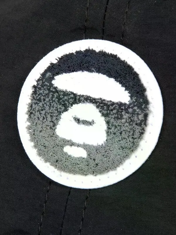 AAPE BY *A BATHING APE Moonface Logo-patch Cap - Black