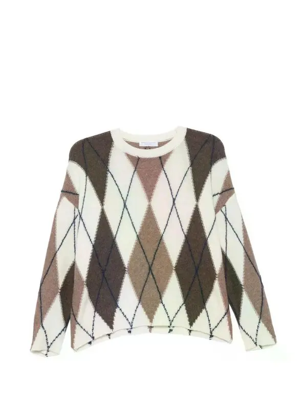 Majestic Filatures Argyle-knit Sweater