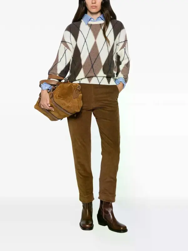 Majestic Filatures Argyle-knit Sweater