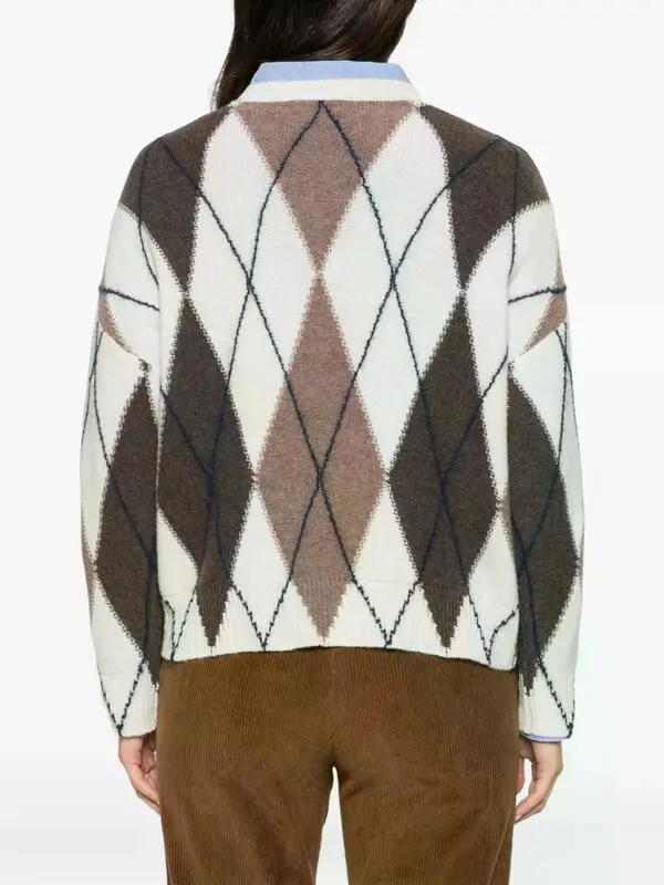 Majestic Filatures Argyle-knit Sweater