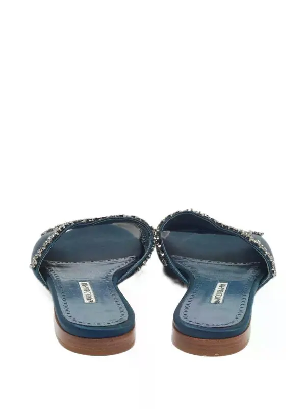 Manolo Blahnik Martamod Crystal-embellished Slides