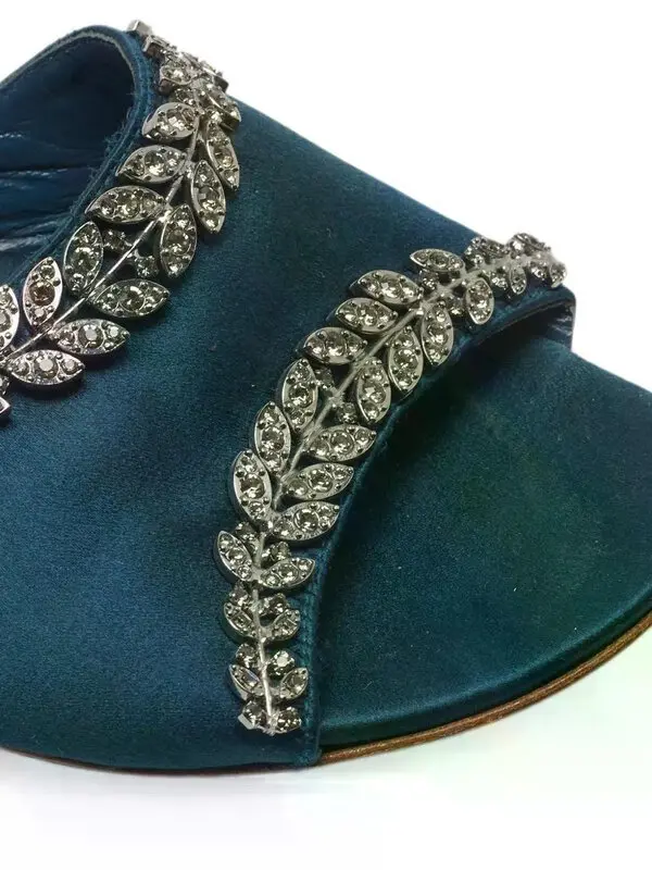 Manolo Blahnik Martamod Crystal-embellished Slides
