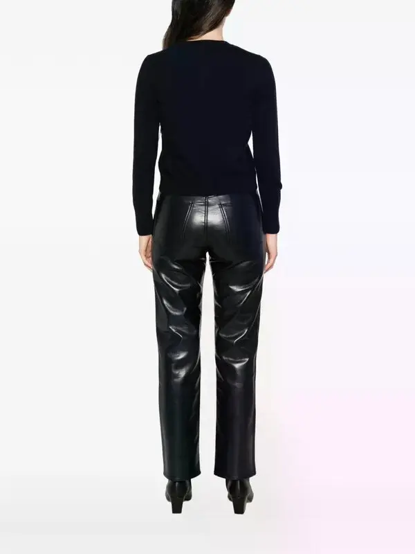 Alpha Studio Button-up Crew-neck Sweater