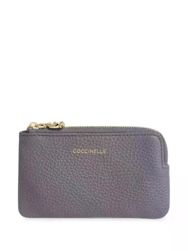 COCCINELLE C-me Grained Leather Coin Small Purse - Grey