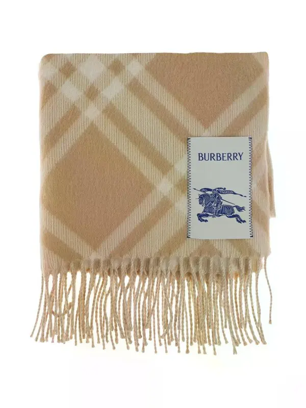 Burberry Check Alpaca-wool Scarf - Neutrals
