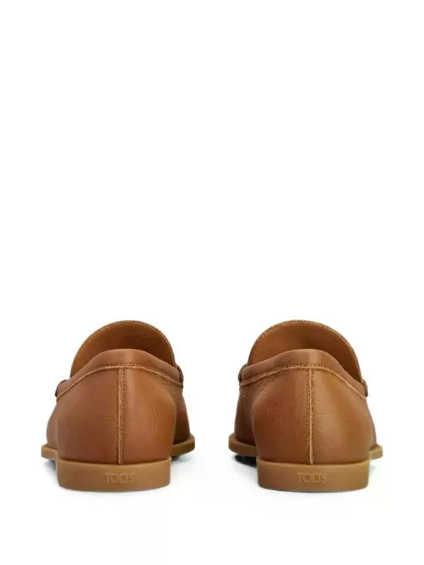 TOD'S T Timeless Pebbled Leather Loafers