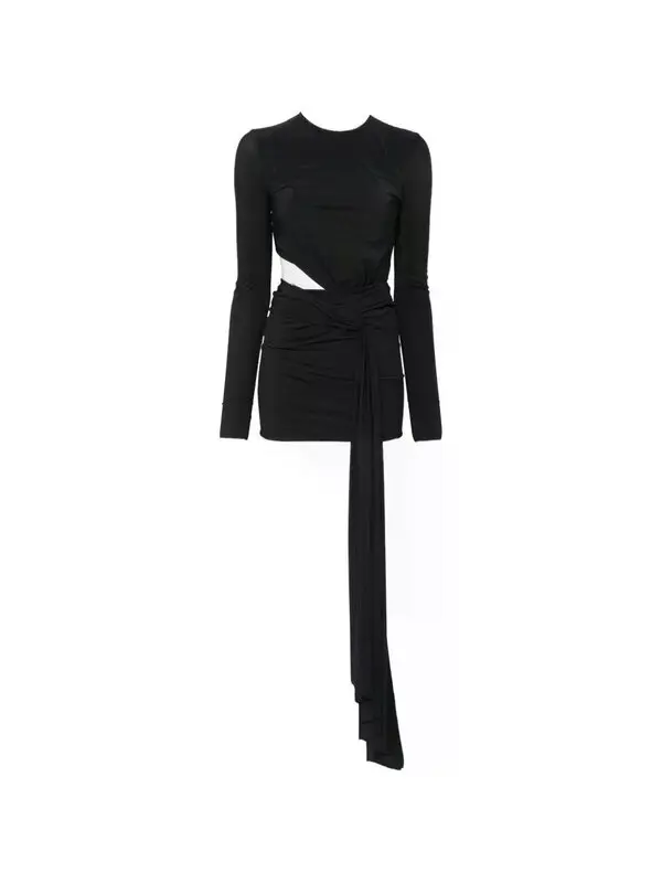 AMAZUIN Cut-out Draped-detail Mini Dress