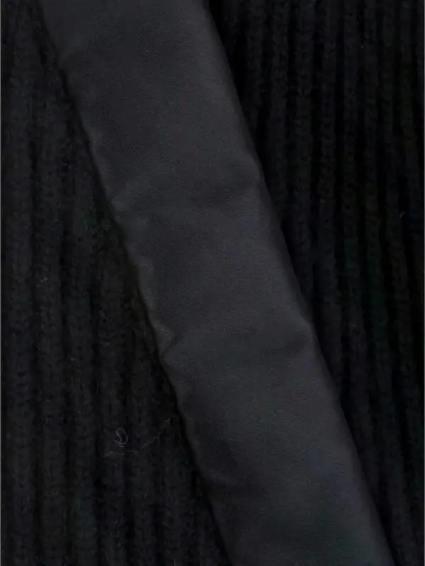 Sacai Ribbed-knit Panelled Jacket