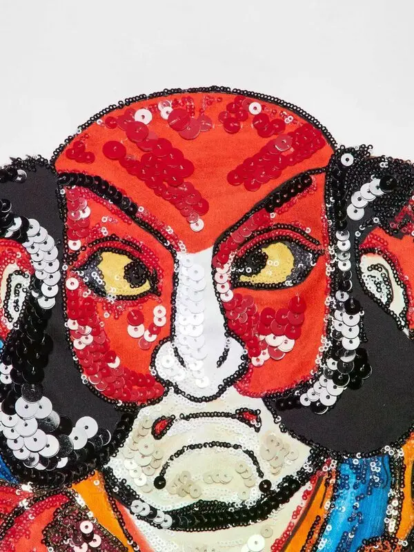 LOUIS VUITTON X Kansai Yamamoto Kabuki-sequin T-shirt - White