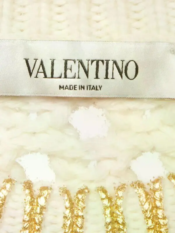 Valentino Garavani Coated Cable-knit Sweater
