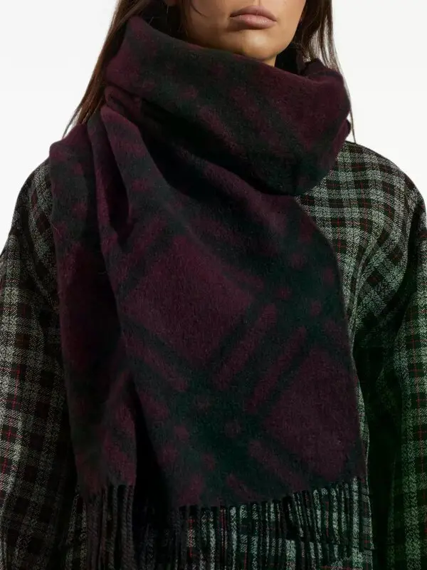 Burberry Check Alpaca-wool Scarf