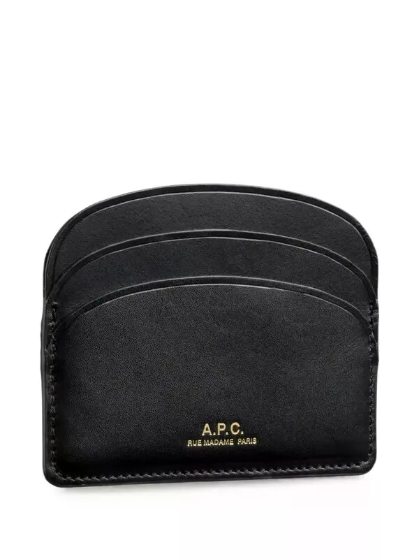 A.p.c. Demi-lune Logo-embossed Leather Cardholder