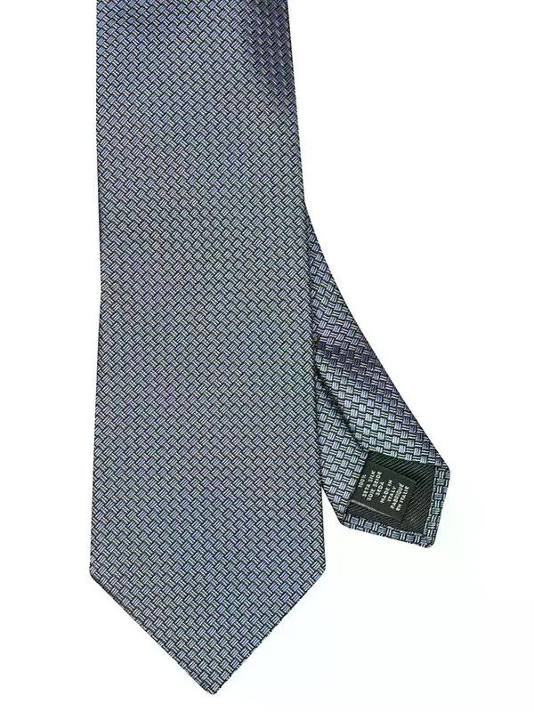 Zegna Geometric-pattern Silk Tie