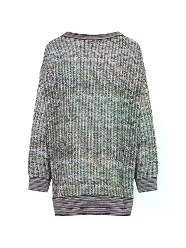Missoni Oversized Viscose-blend Cardigan With Sequins - Grey