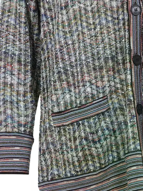 Missoni Oversized Viscose-blend Cardigan With Sequins - Grey