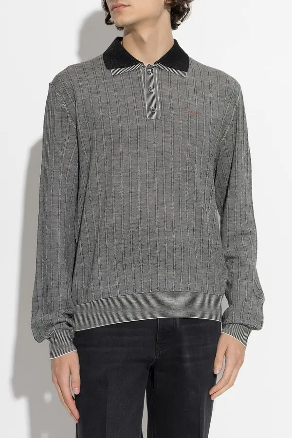 Marni Wool Long-sleeve Polo Shirt