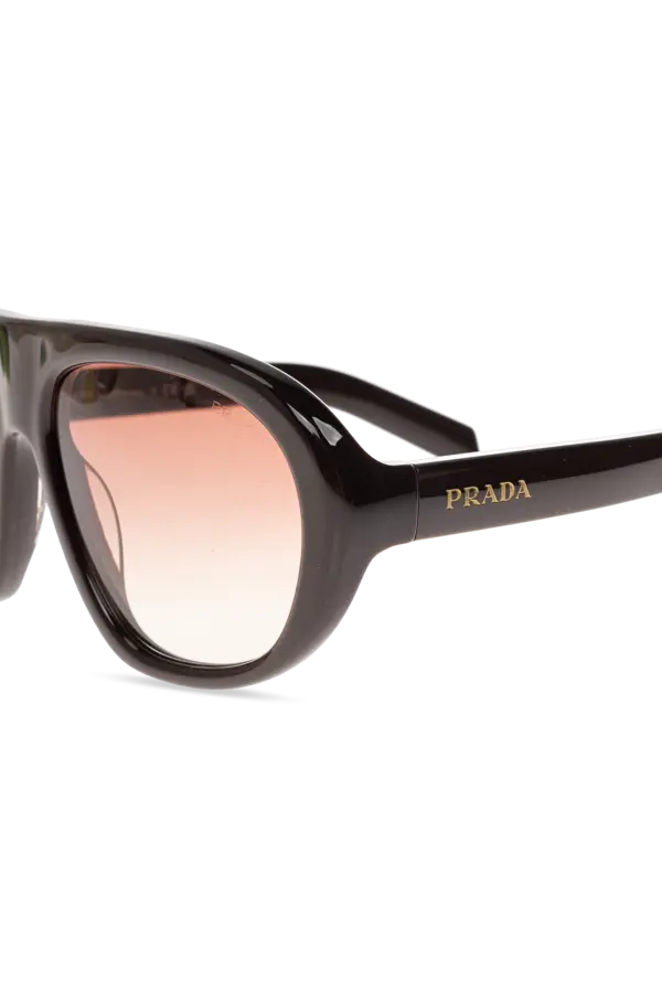 Prada Red ‘c05s’ Oversized Sunglasses - Brown