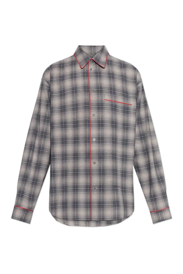 Marni Cotton Checked Shirt - Grey