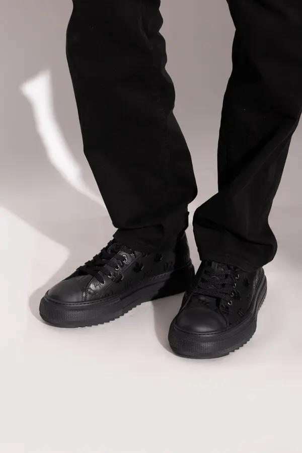 Dsquared2 Leather ‘berlin’ Monogram Sneakers
