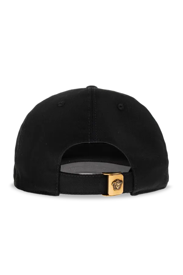 Versace Baseball Cap With Gold Medusa Emblem