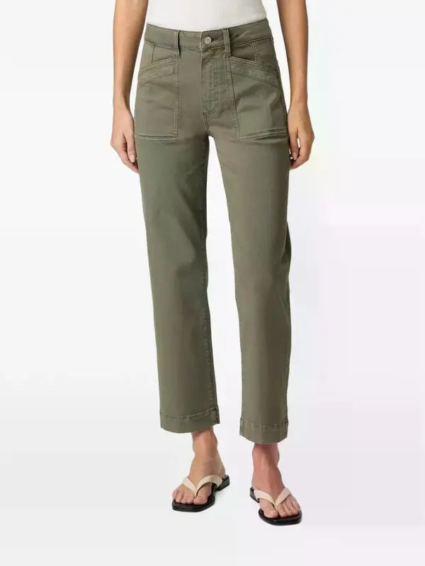 Paige Quincy Patch-pocket Straight-leg Jeans - Green