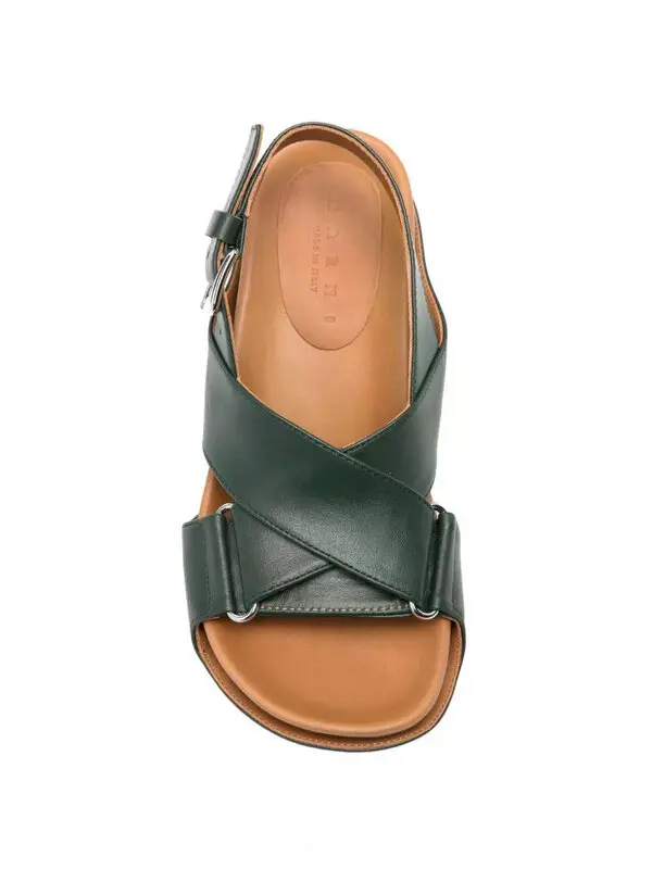 Marni Buckle-fastening Crossover Sandals
