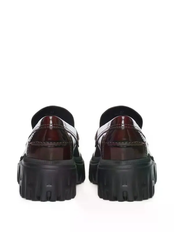 Hogan H700 Chunky-sole Leather Loafers - Red