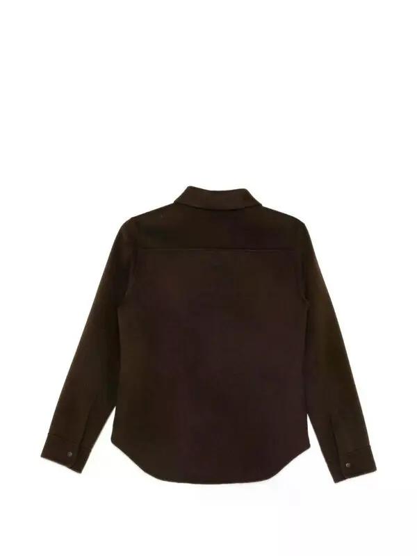 Aspesi Press-stud Curved-hem Shirt