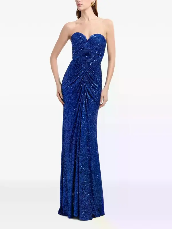 Elie Saab Sequin-embellished Draped Maxi Dress