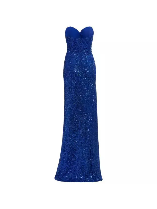 Elie Saab Sequin-embellished Draped Maxi Dress