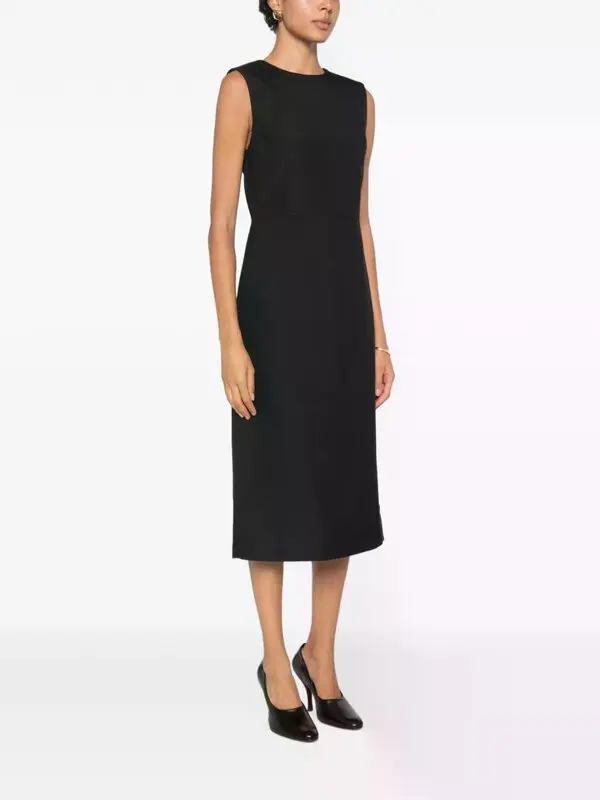 Liviana Conti Sleeveless Round-neck Midi Dress