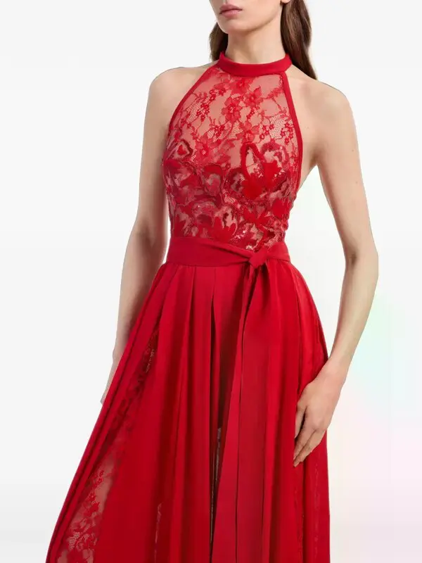 Elie Saab Lace-panelled Maxi Dress