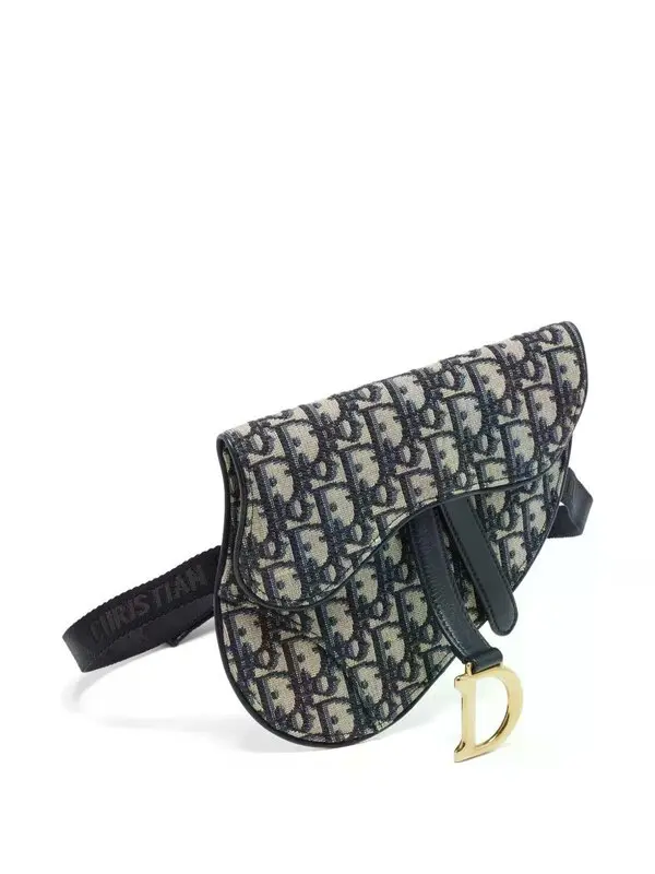 Dior 2019 Medium Oblique Saddle Belt Bag - Neutrals