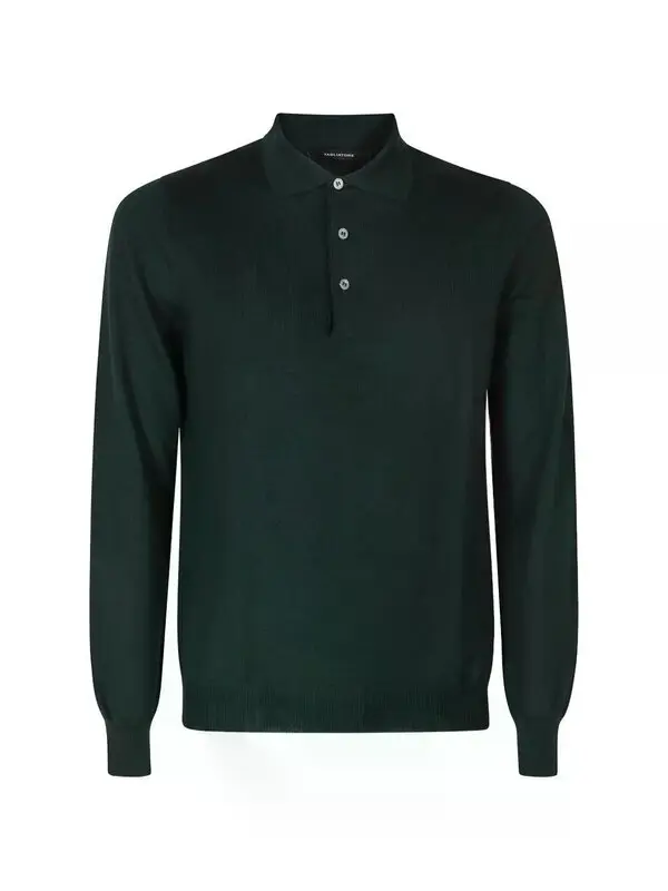 Tagliatore Long-sleeve Wool Polo Shirt