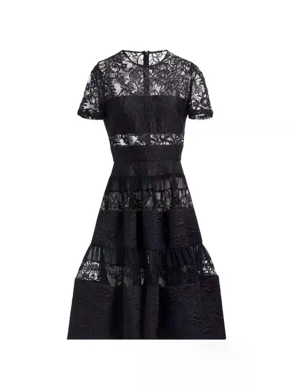 Elie Saab Lace-panelled Midi Dress