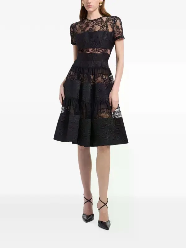 Elie Saab Lace-panelled Midi Dress