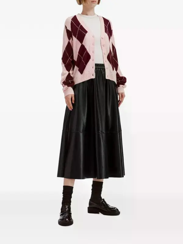 B+AB Elasticated-waist Panelled Midi Skirt