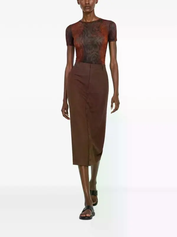 JEAN PAUL GAULTIER Button-down Midi Skirt