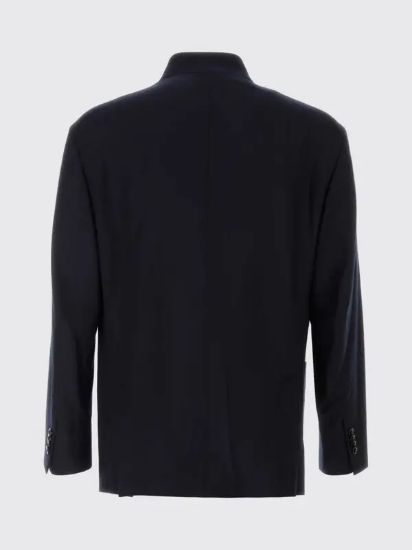 Giorgio Armani Slim Fit Single-breasted Virgin Wool Blazer With High Collar