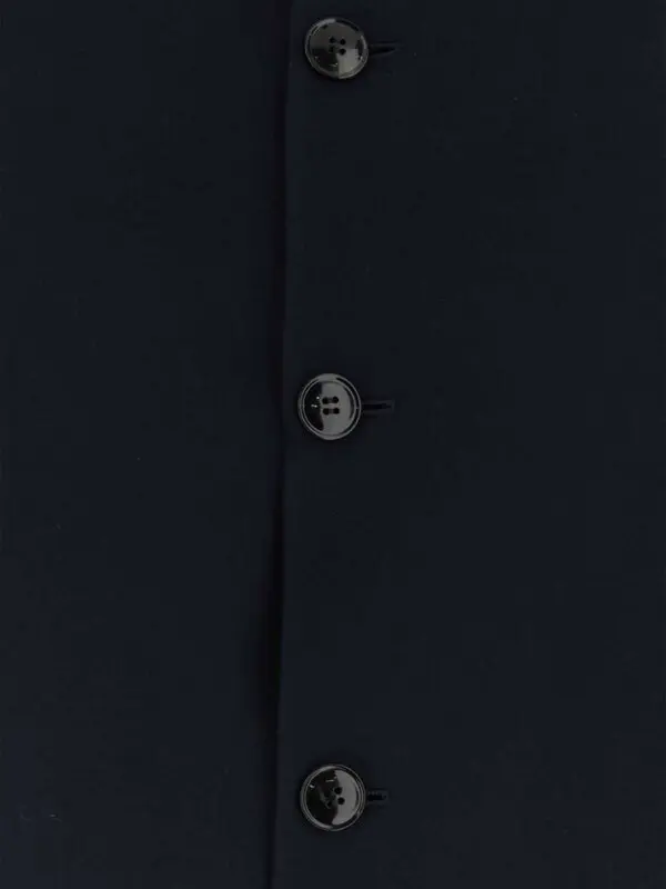 Giorgio Armani Slim Fit Single-breasted Virgin Wool Blazer With High Collar