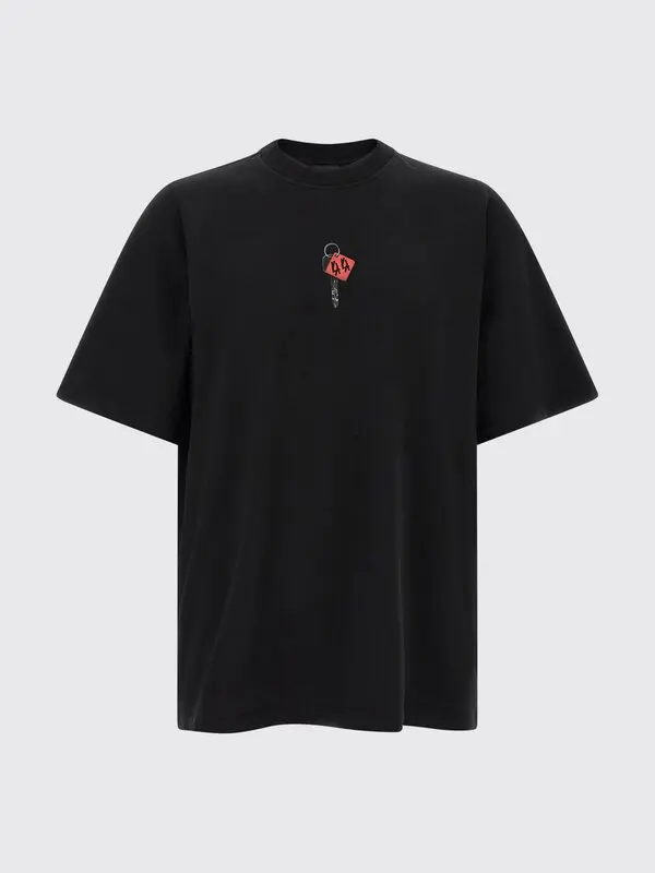 44 LABEL GROUP Cotton T-shirt With Contrasting Graphic Print And Dropped Shoulders