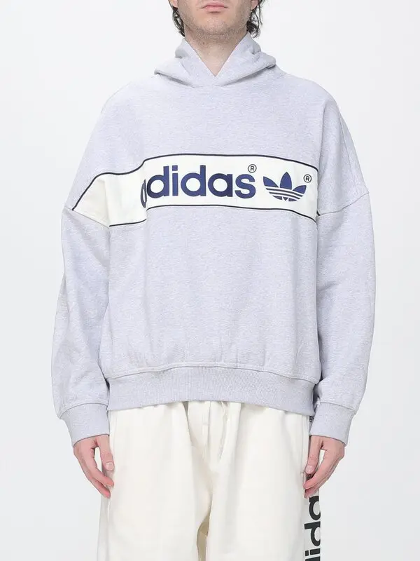 ADIDAS ORIGINALS Relaxed Fit Cotton-blend Hoodie With Contrast Logo