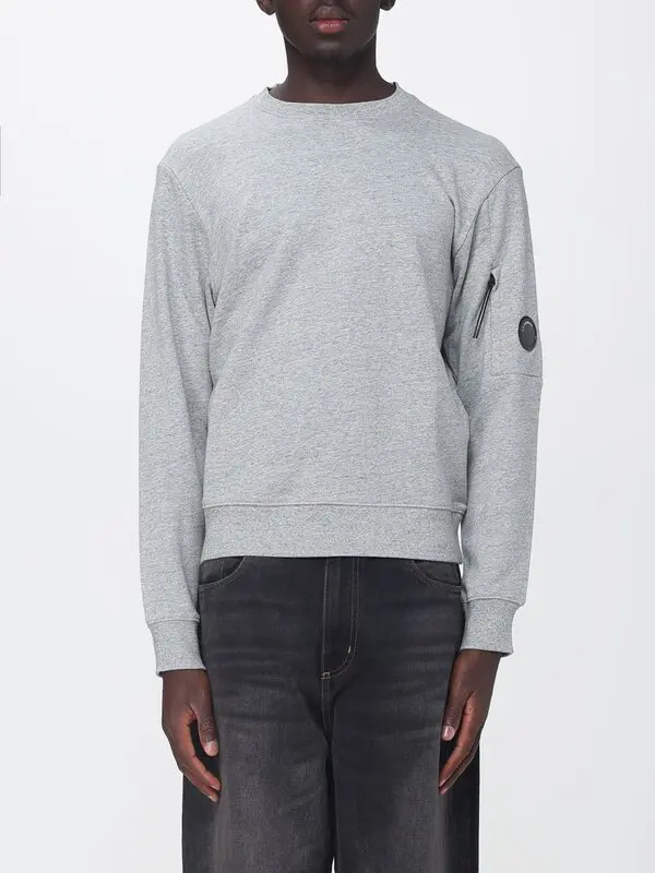 C.P. COMPANY Crewneck Sweatshirt In Cotton With Sleeve Pocket And Logo